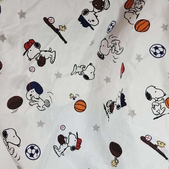Peanuts | Bedding | Peanuts Sports Snoopy Baby Crib Fitted Sheet White ...